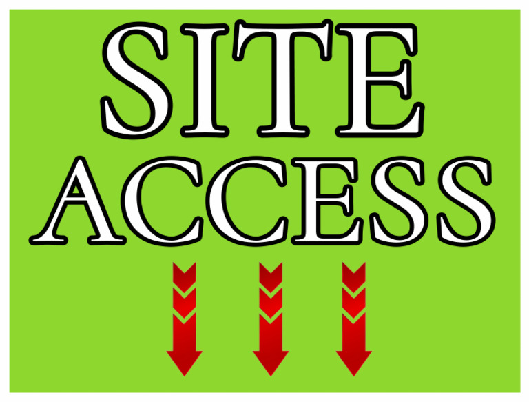 site access signage | PDF