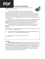 Grade 11 - Apartheid South Africa 1940s to 1960s South African History ...