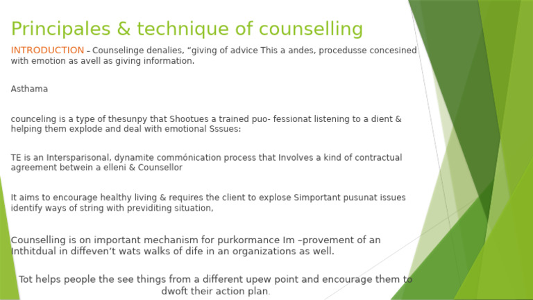 Principales ^0 Technique of Counselling | PDF