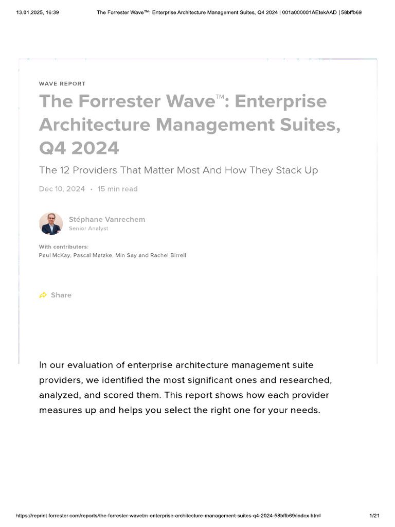 EA Tools Comparison | PDF