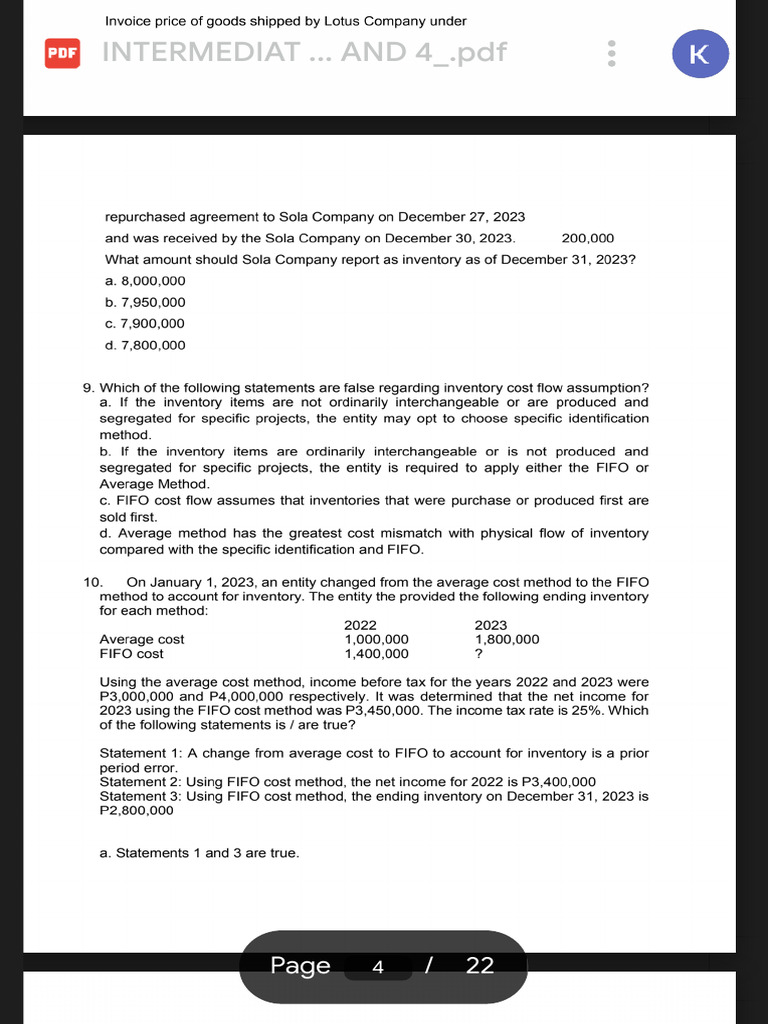 Intermediate Accounting 1 and 2 Quiz 3 and 4 - .PDF - Google Drive ...