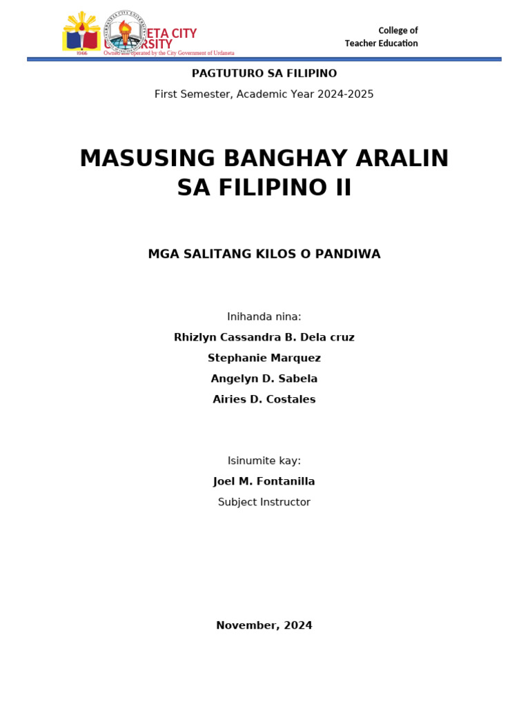 DLP FILIPINO FINal | PDF