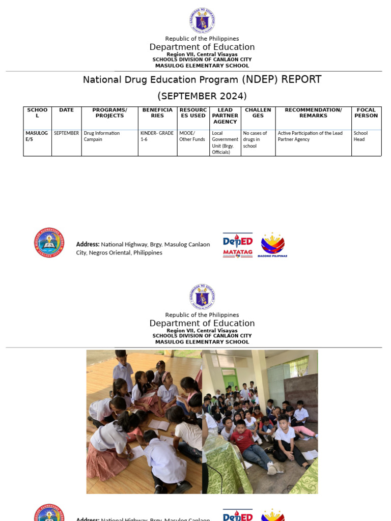 Masulog Es Ndep Report (September 2024) | PDF