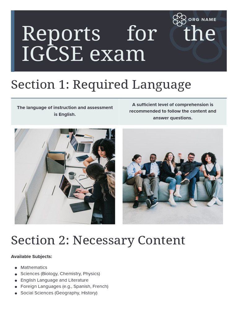 Igcse Exam Report | PDF