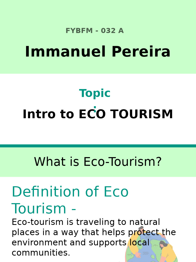 Eco-Tourism Basics for Students | PDF