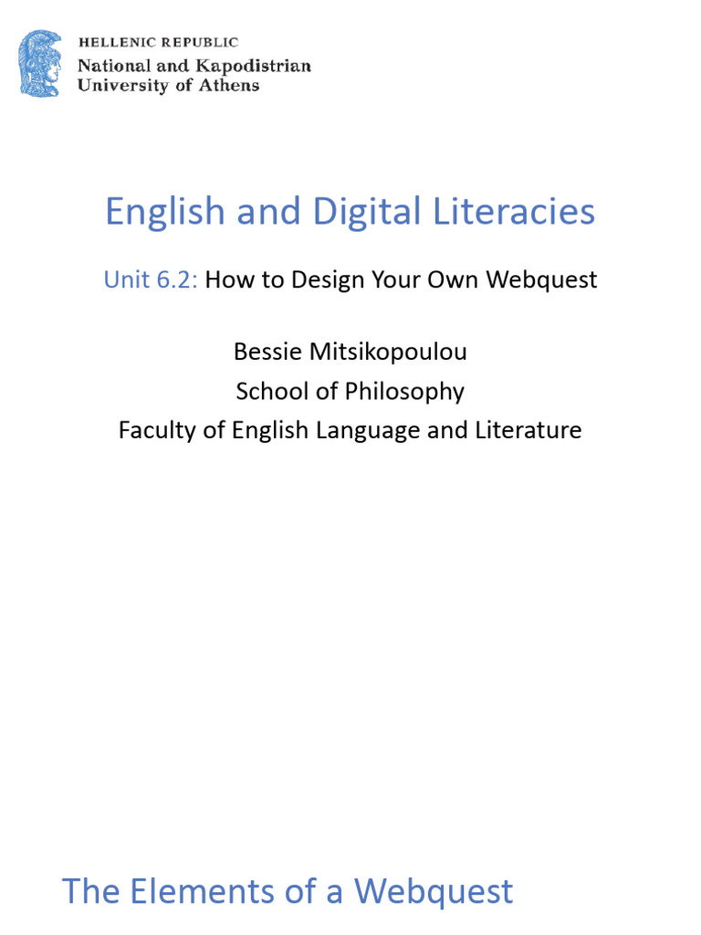 Unit6b Design Webquests | PDF | Human Communication | Cognition