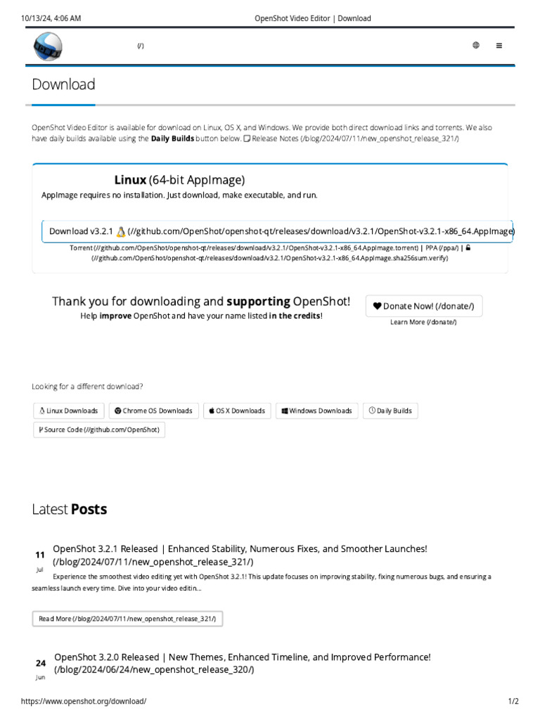 OpenShot Video Editor - Download | PDF | Free Software | Linux