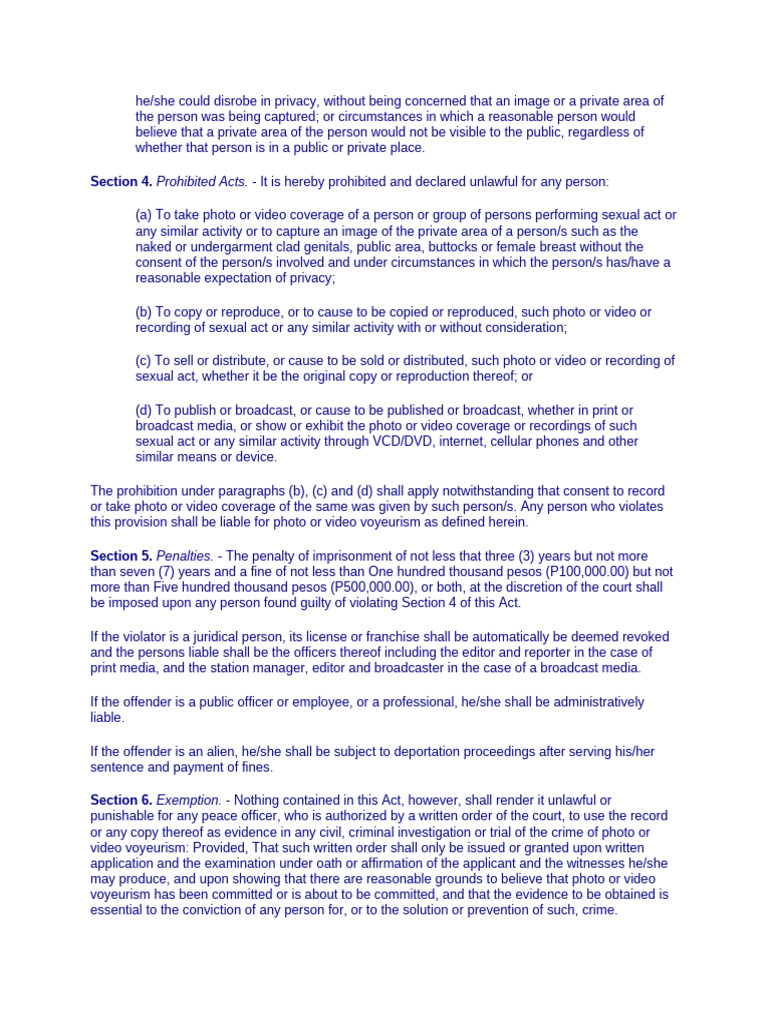 PROHIBITED ACTS | PDF | Crimes | Crime & Violence