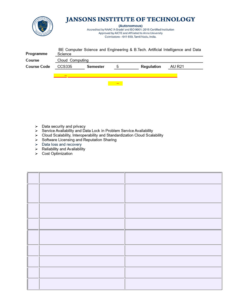 Cloud Computing Question Bank | PDF | Virtualization | Cloud Computing
