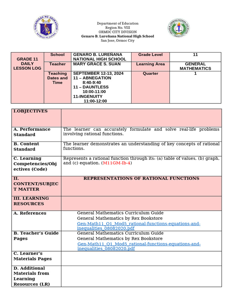 9 Representation of Rational Functions | PDF | Learning | Cognition