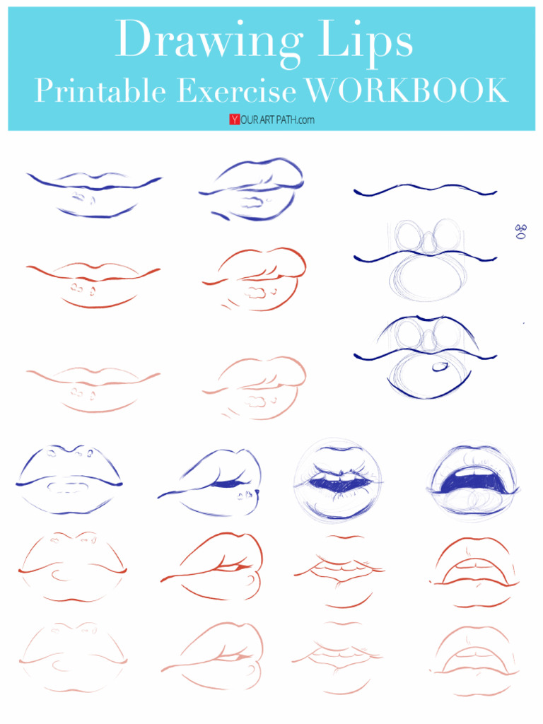 How To Draw Lips - Workbook | PDF