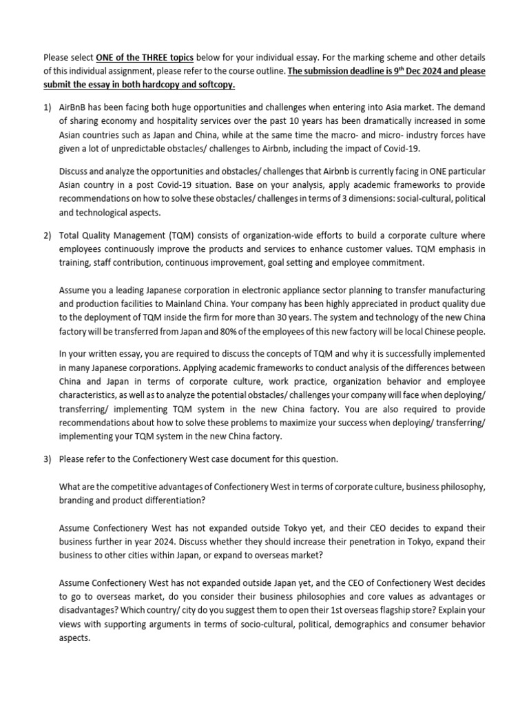 GATP Individual Assignment 2024 | PDF | Organizational Culture ...