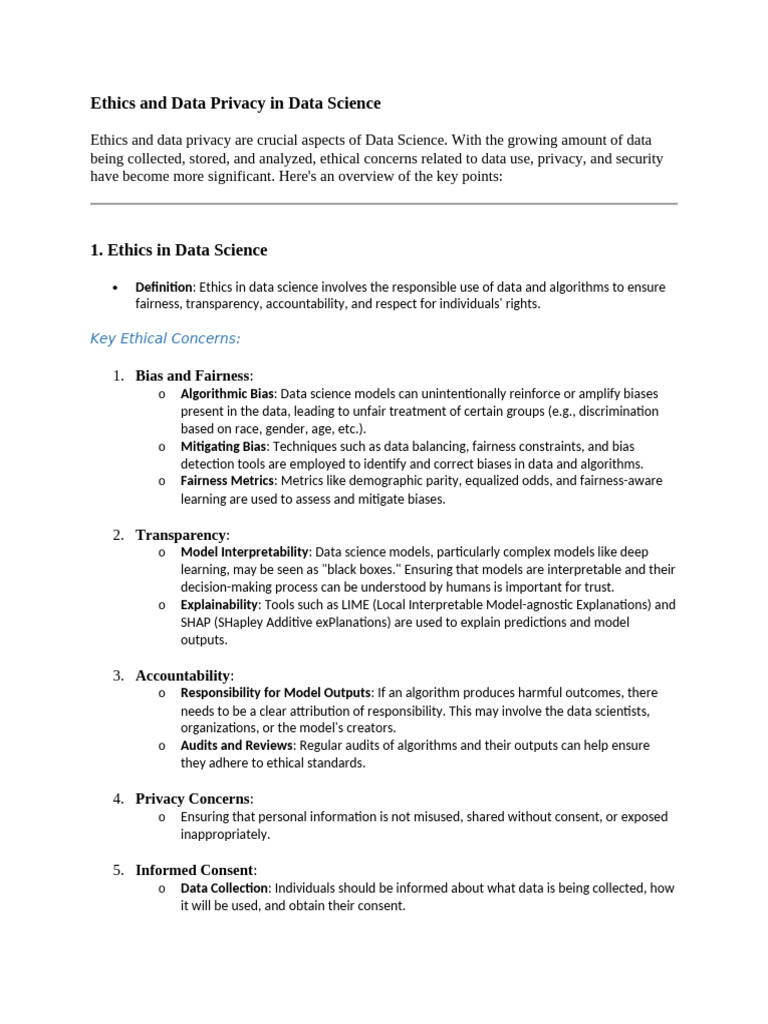 data science notes a | PDF | Privacy | Computing data science notes a | PDF | Privacy | Computing