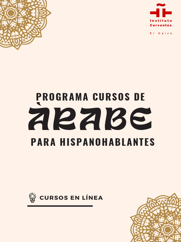 Programación Cursos de Árabe | PDF | Plan de estudios | Arábica