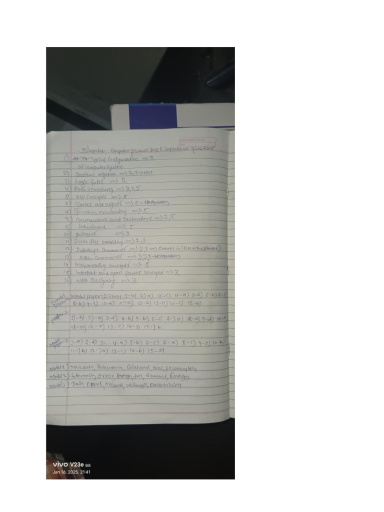 Computer Science With Answers | PDF