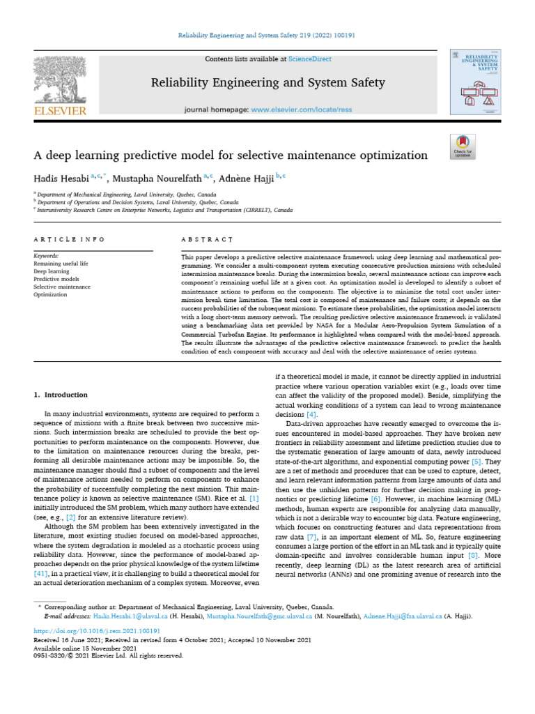 Predictive maintenance deep learning | PDF | Sensitivity And Specificity | Statistical ...