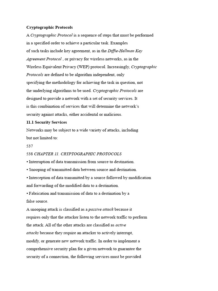 Understanding Cryptographic Protocols | PDF | Public Key Cryptography | Encryption