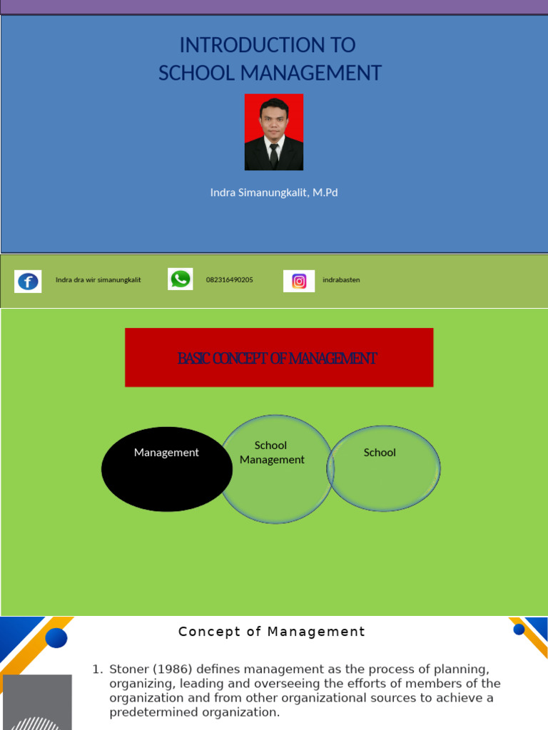 Pengantar Manajemen School | PDF | Teachers | Planning