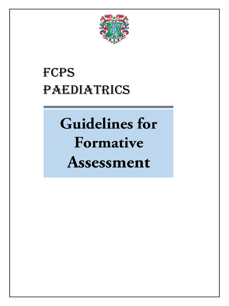 FNLZD Guidelines 4 Formative Assessment - Paediatrics | PDF ...