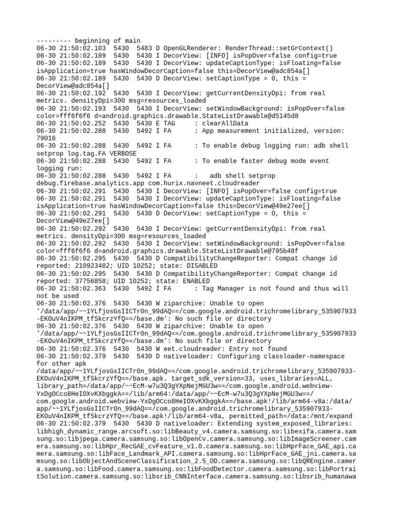logcat_1688142002063 | PDF | Computing Platforms | Computing