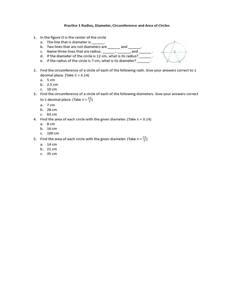 Practice 1 Radius | PDF
