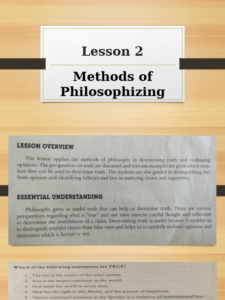 Lesson 2 Methods of Philosophizing | PDF