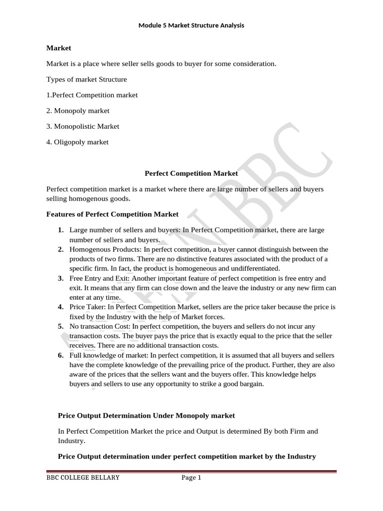 Module 5 Business Analysis and Market Dynamics | PDF | Monopoly ...