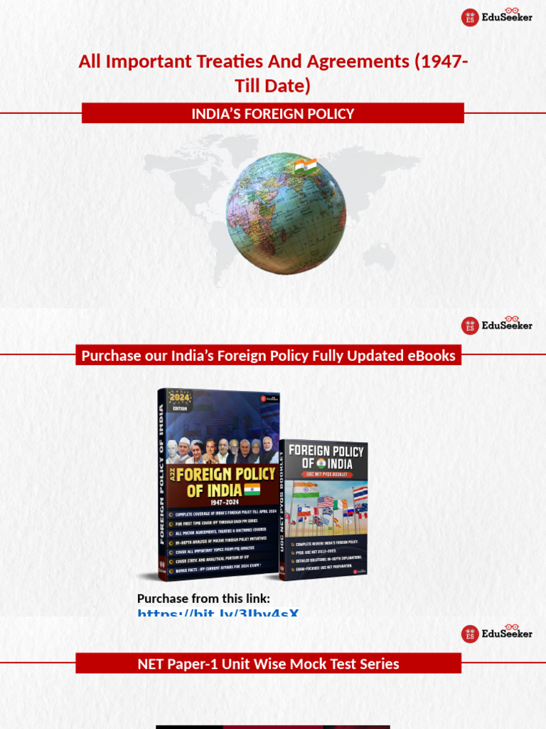 Key Treaties in India's Foreign Policy | PDF | Gulf Cooperation Council ...