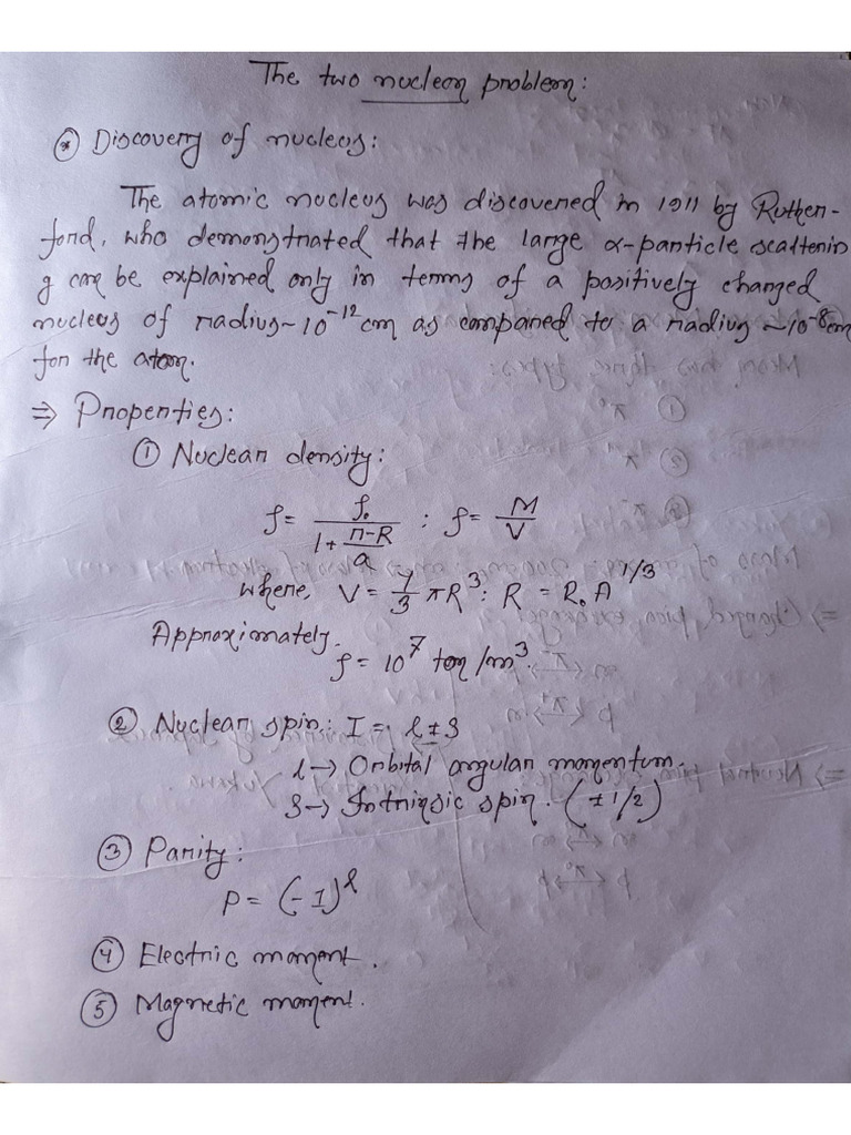 Two Nucleon Problem | PDF