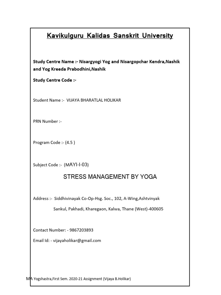 Stress and Its Effects, Physical Stress, Types of Stress | PDF