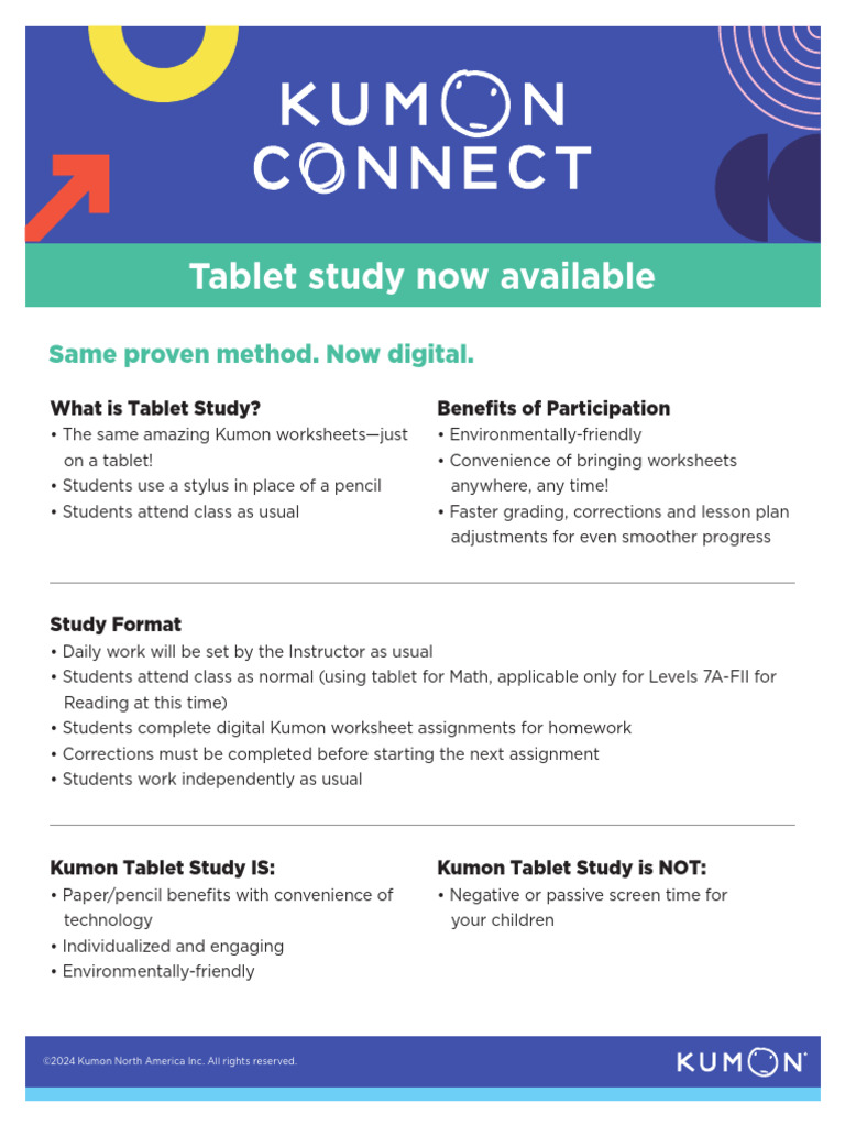 2024 EG TabletStudyInfoSheet MandR | PDF