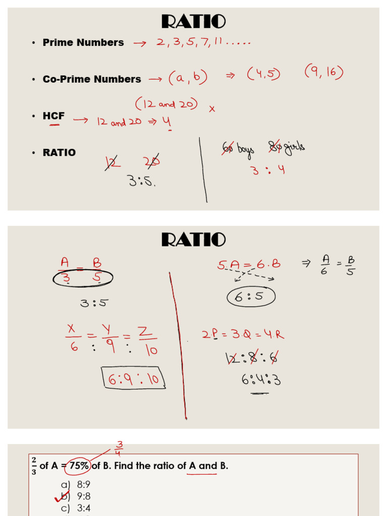 3)Ratios | PDF | Coins | Ratio