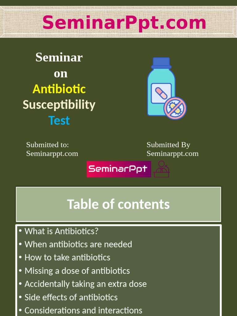 Antibiotic Use and Guidelines Explained | PDF | Infection | Chemistry