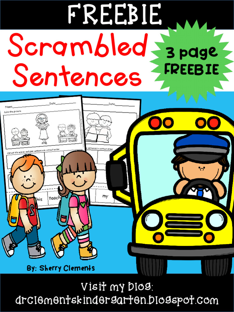 Scrambled Sentences FREEBIE3 Pages Cutand Paste | PDF