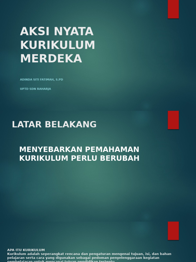 Aksi Nyata Kurikulum Merdeka Adinda | PDF
