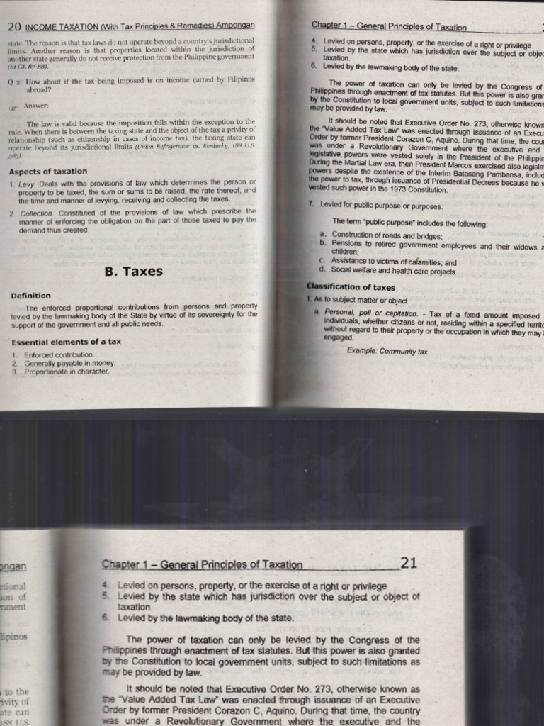 Part 2 Taxation Basic Principles | PDF