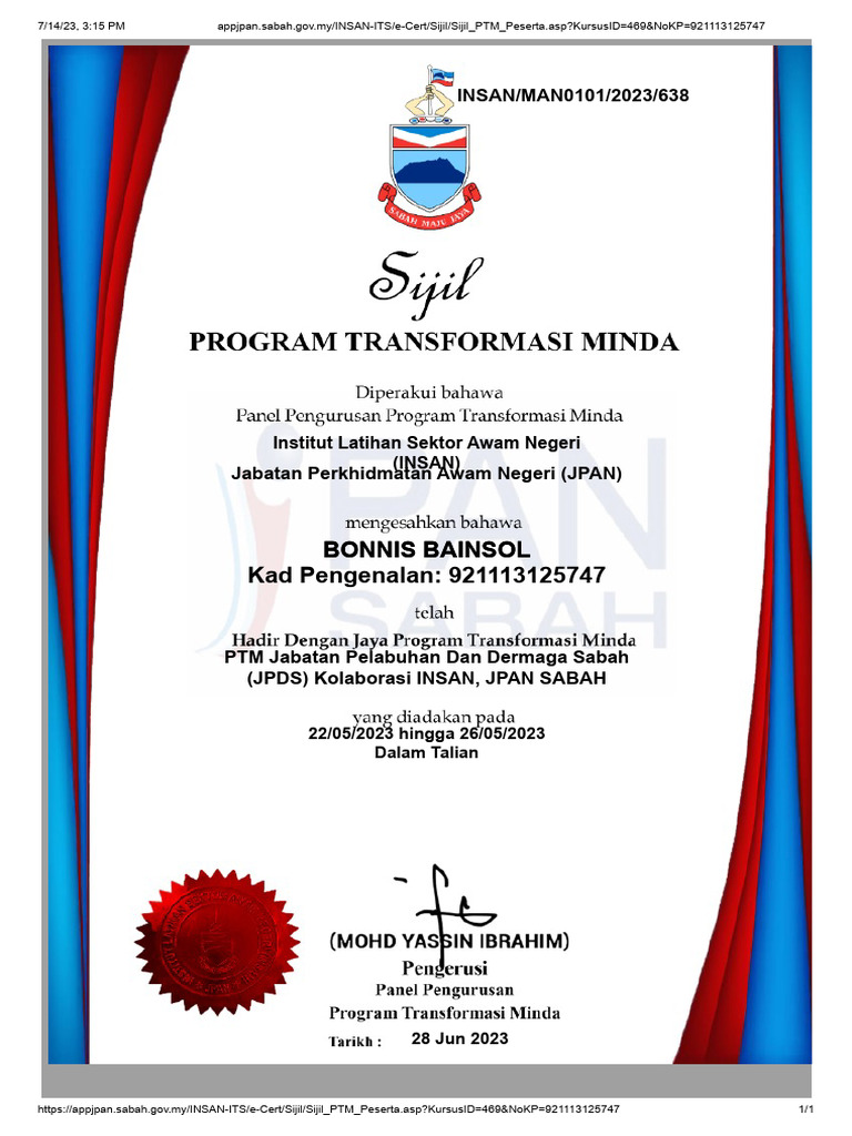 Bonnis Markah PTM | PDF