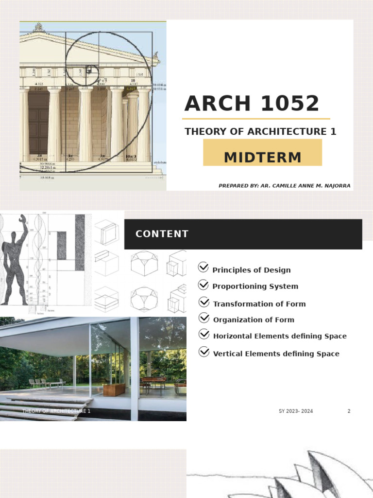 Arch 1052 Toa 1 Midterm | PDF