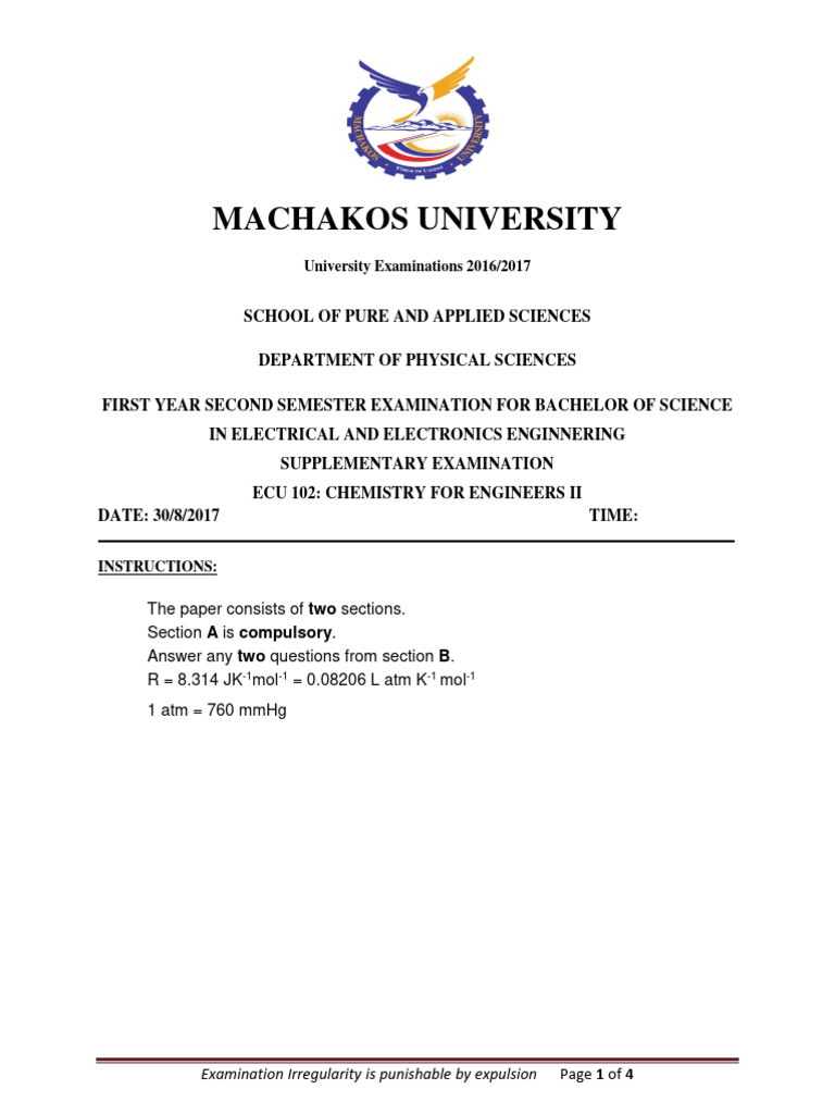 ECU_102____CHEMISTRY_FOR_ENGINEERS_II_-_SUPP[1] | PDF | Gases ...