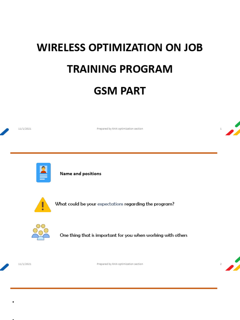 GSM Optimization On-Job Training Material | PDF | Telecommunications