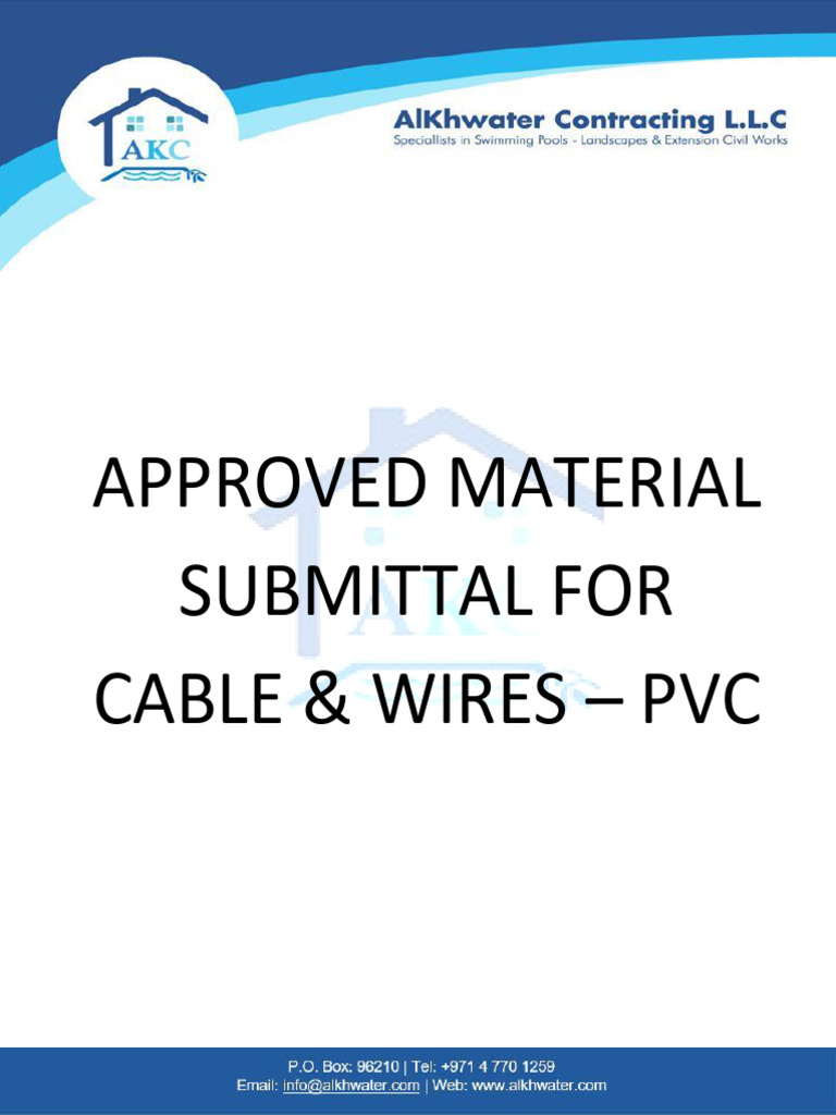 Cable & Wires – PVC | PDF