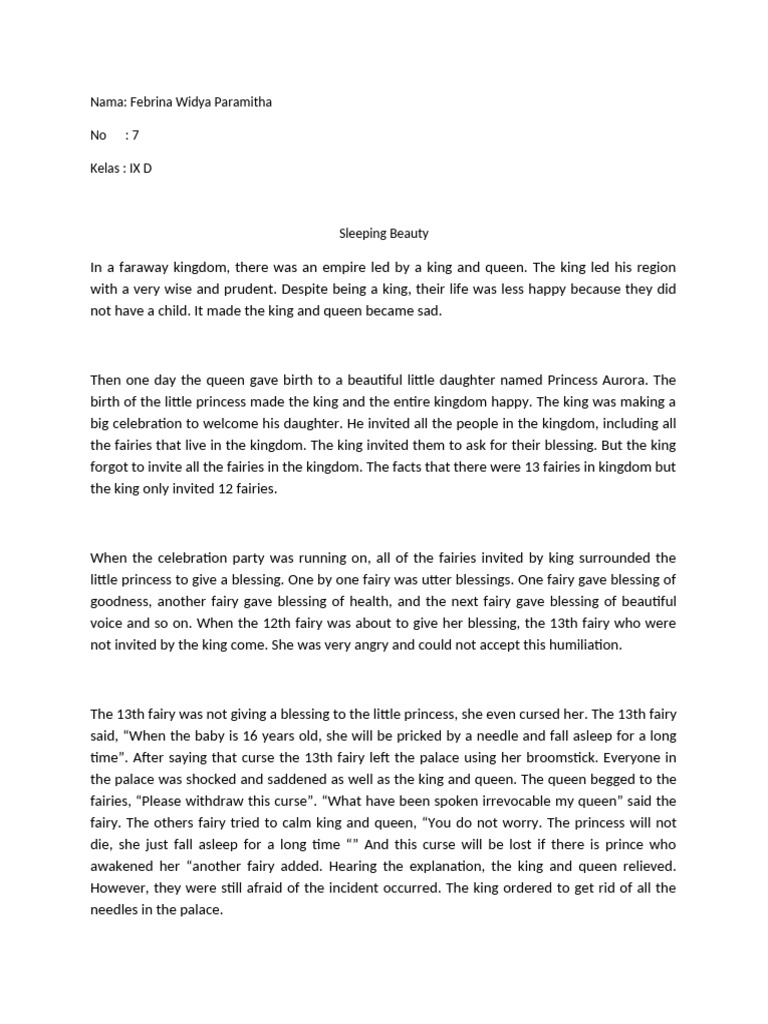 Sleeping Beauty | PDF | Sleeping Beauty | Traditional Stories