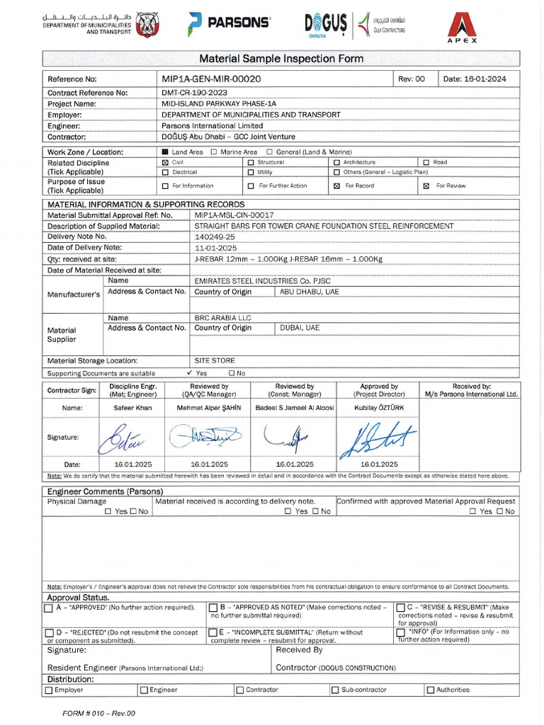 MIP1A-GEN-MIR-00020 Rev.00 | PDF | United Arab Emirates