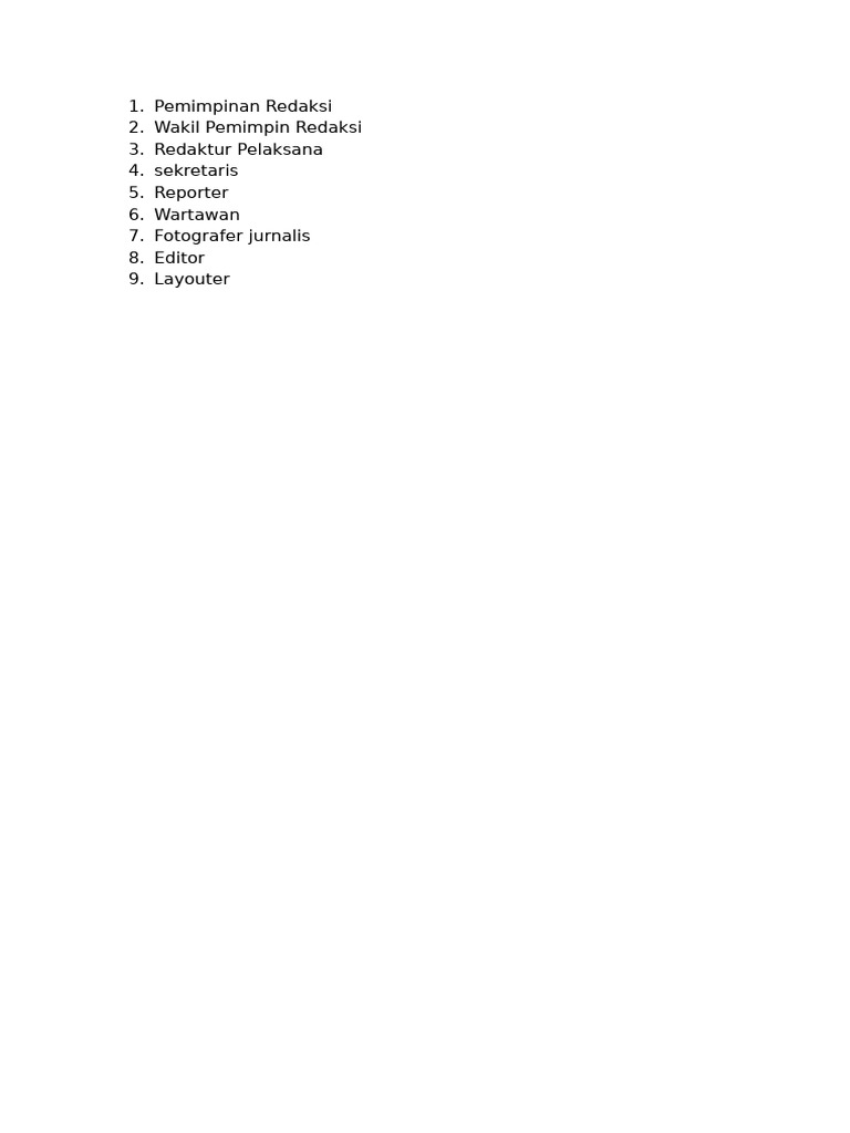 Susunan Redaksi | PDF
