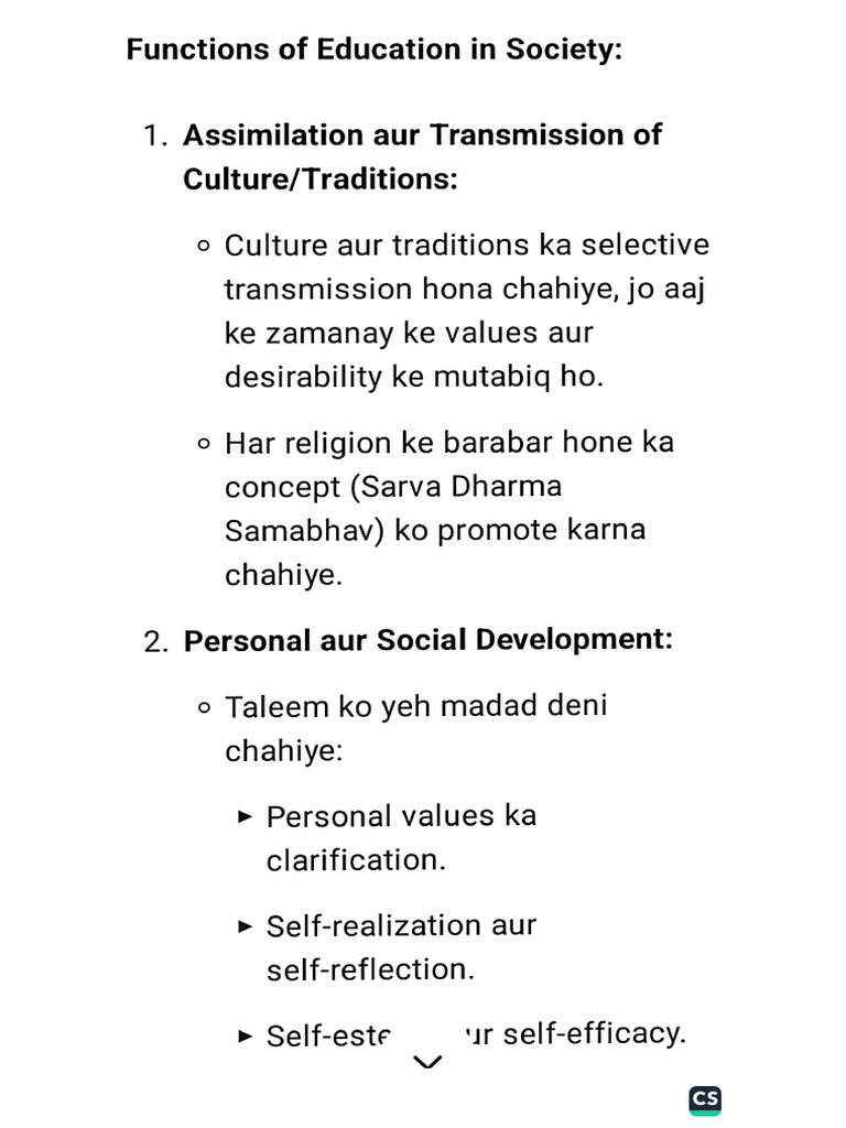 Functions of Edu in Society | PDF
