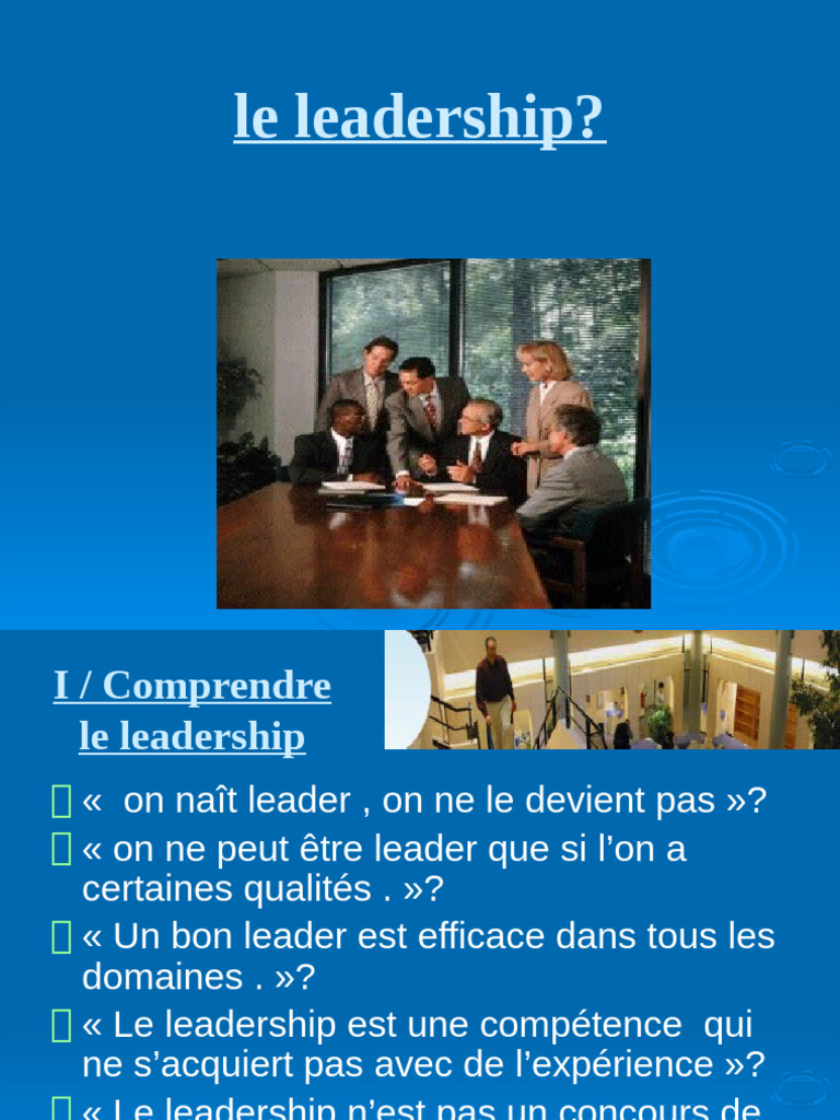 Caractéristiques d'un bon leader | PDF | Direction | Motivant