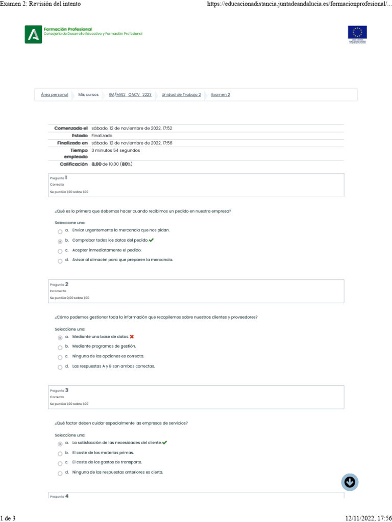 Examen 2: Revisión de Resultados | PDF | Factura