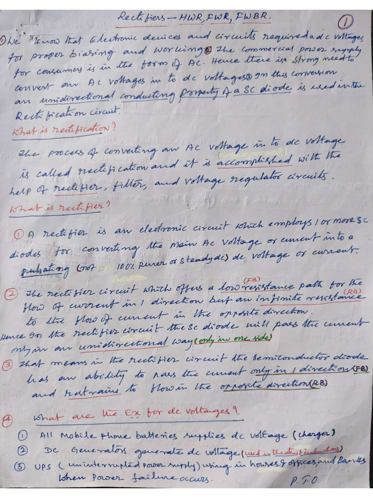 UNIT-1 Rectifiers | PDF