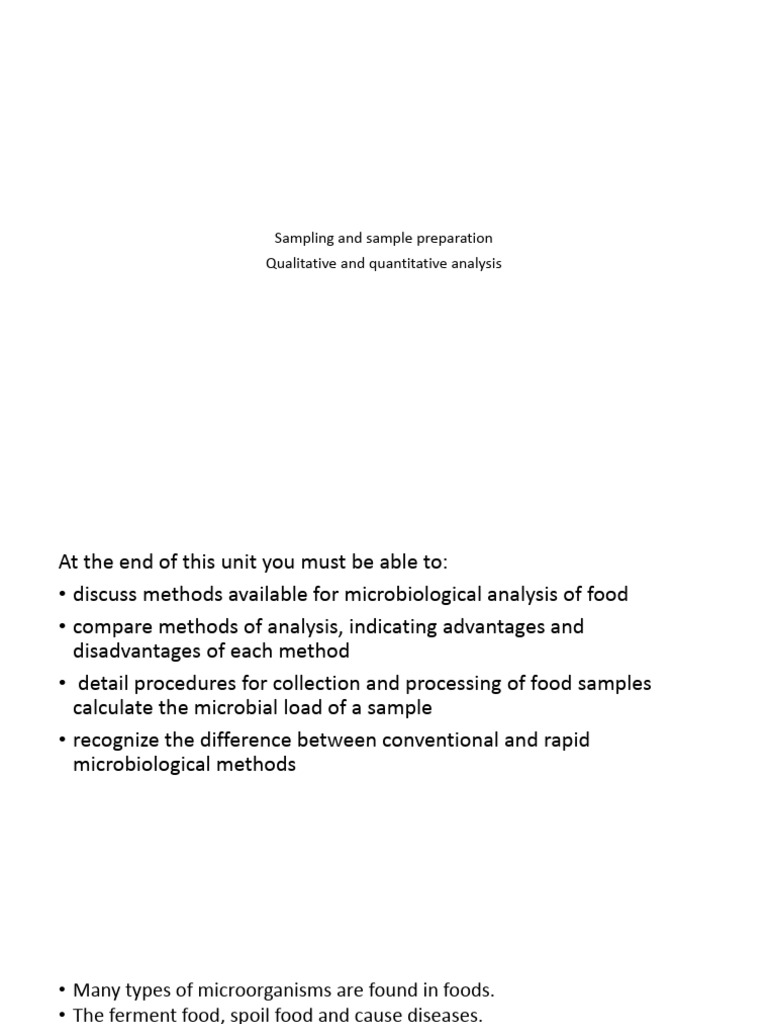 5 Food Microbiological Analysis | PDF | Colony Forming Unit ...
