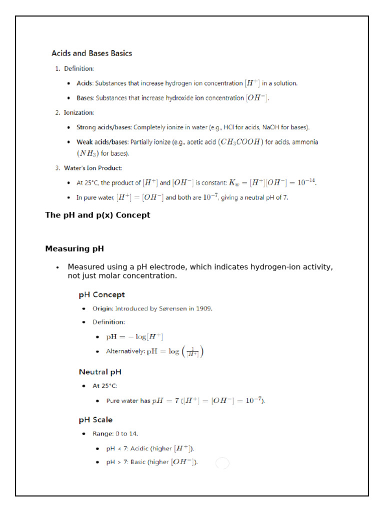 Understanding pH and Buffer Solutions | PDF